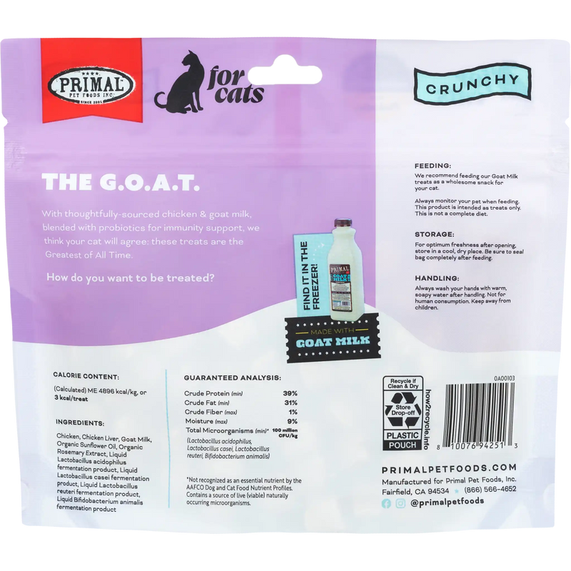 The G.O.A.T. – Chicken & Goat Milk – for cats! Freeze-Dried Treat 2oz ...